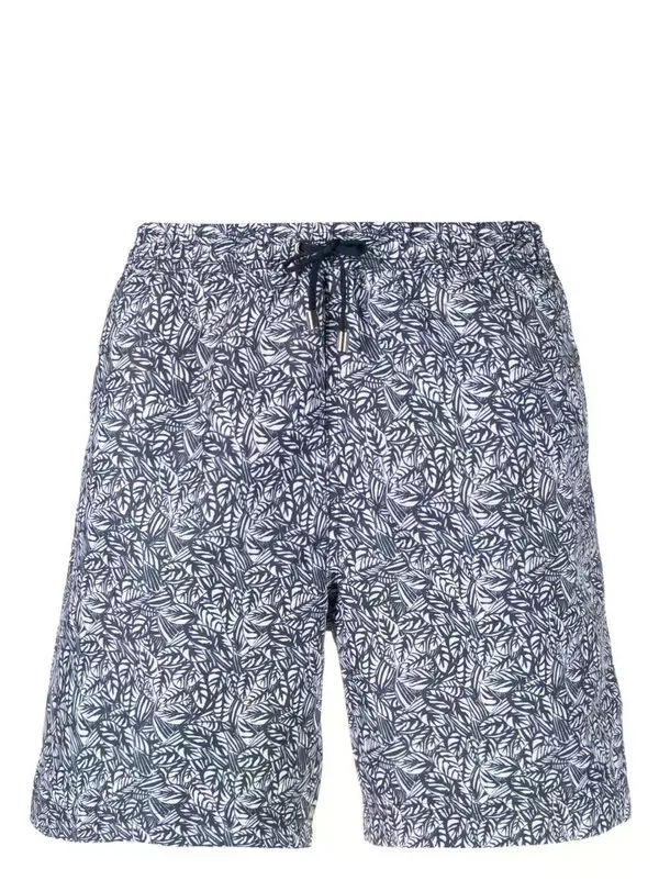 Sunspel Graphic-print Swim Shorts - Blue