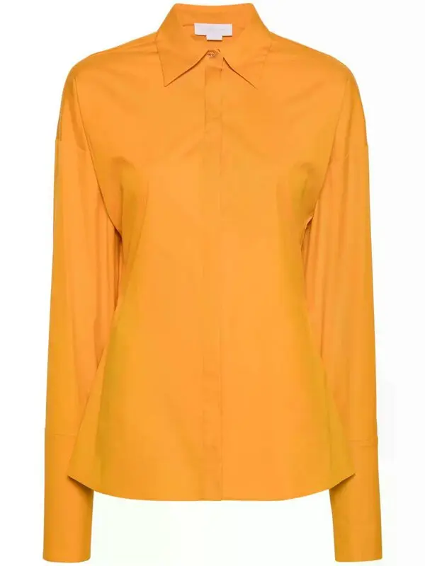 GENNY Logo-plaque Poplin Shirt