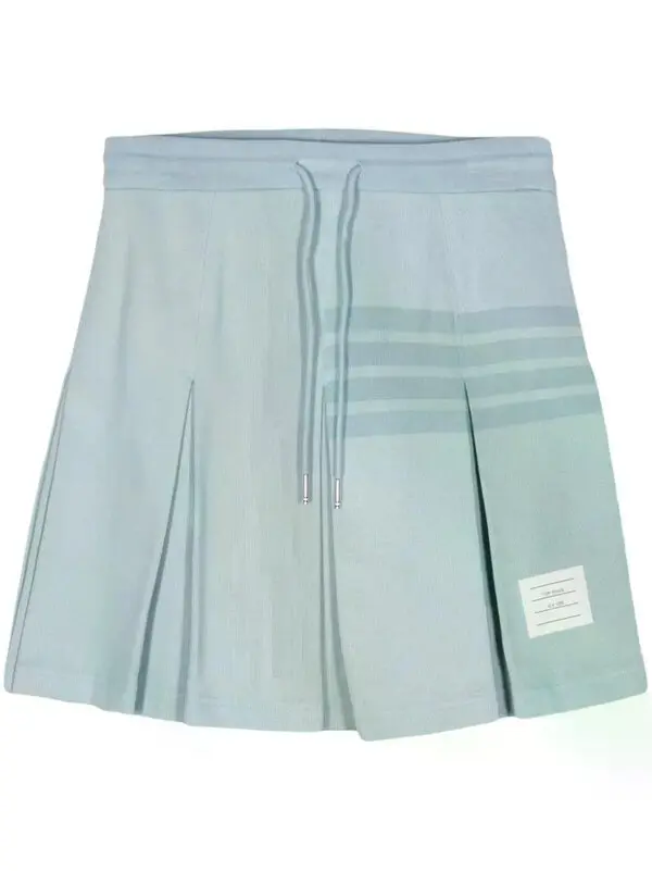 Thom Browne 4-bar Knitted Pleated Skirt