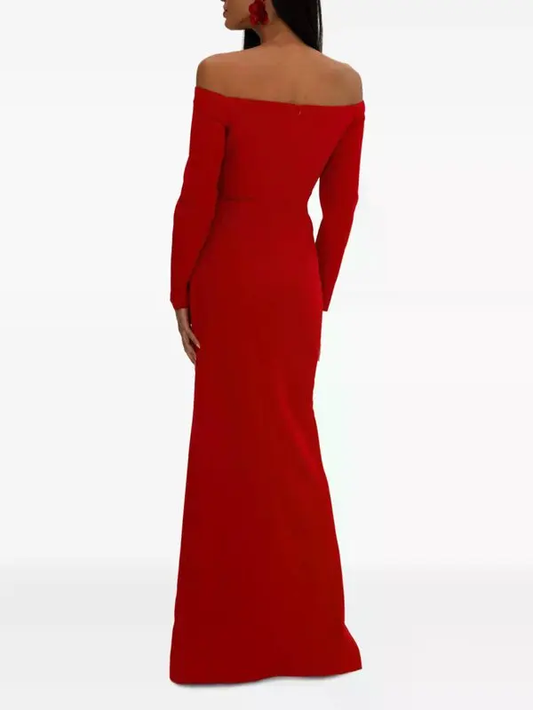 MOOS STUDIO Off-shoulder Dress - Red