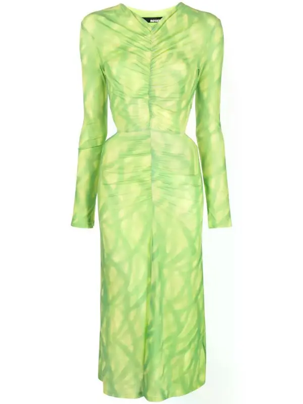 ROTATE BY BIRGER CHRISTENSEN Cut-out Ruched Dress