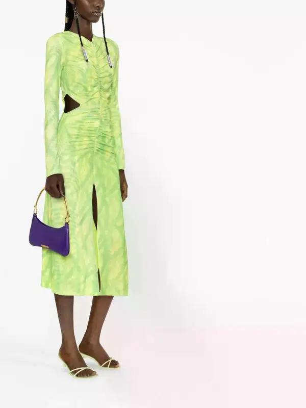 ROTATE BY BIRGER CHRISTENSEN Cut-out Ruched Dress