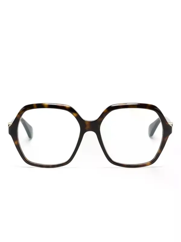 Cartier Double C Décor Square-frame Glasses - Brown