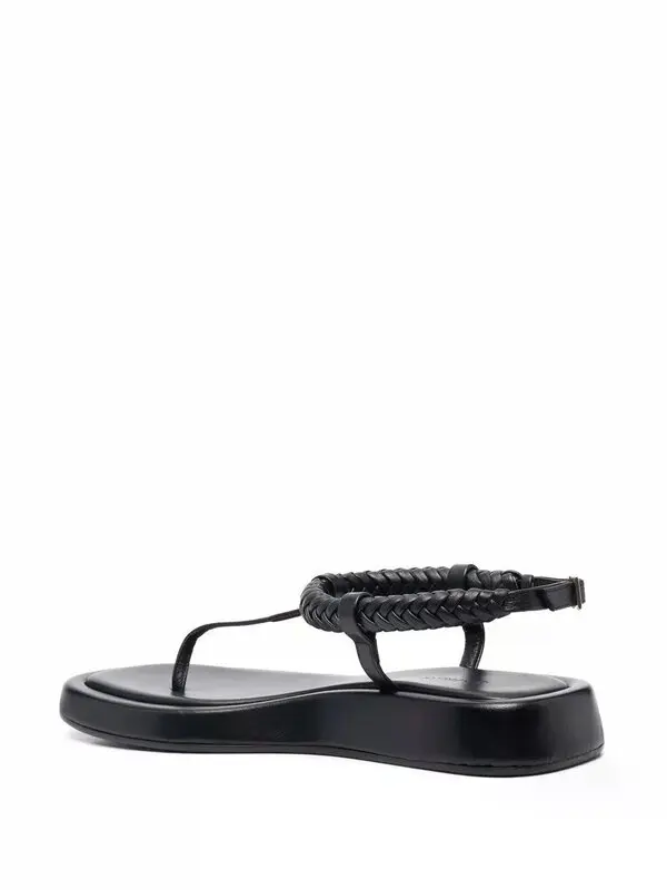 GIABORGHINI X Rosie Huntington-whiteley Thong Sandals - Black