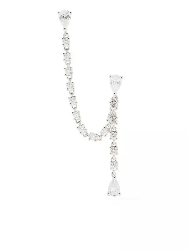 ANITA KO 14ct White Gold Diamond Drop Earring - Silver