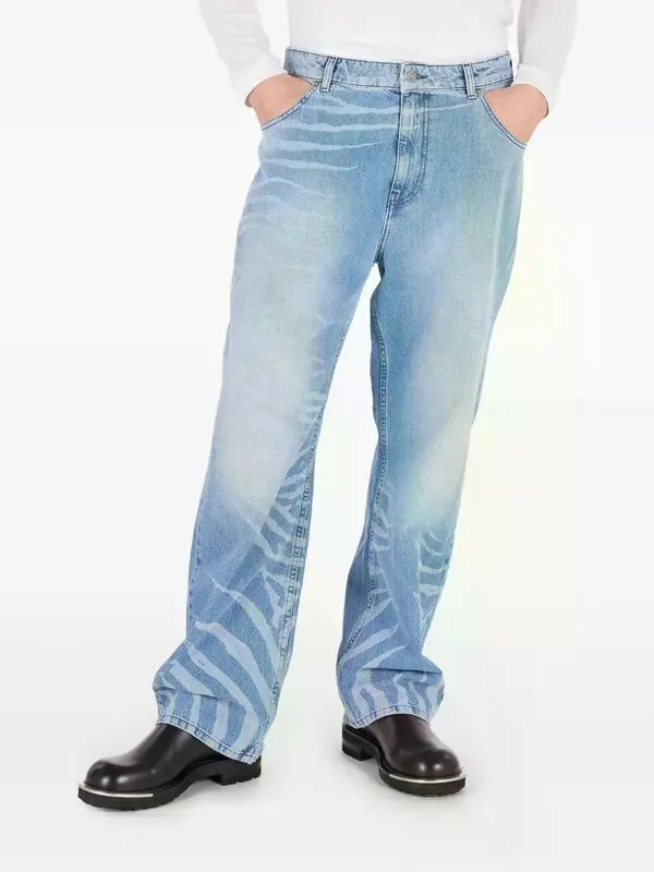 Roberto Cavalli Zebra-pattern Jeans