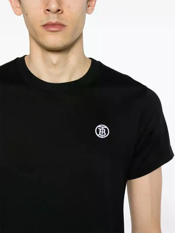 Burberry Logo-embroidered Cotton T-shirt