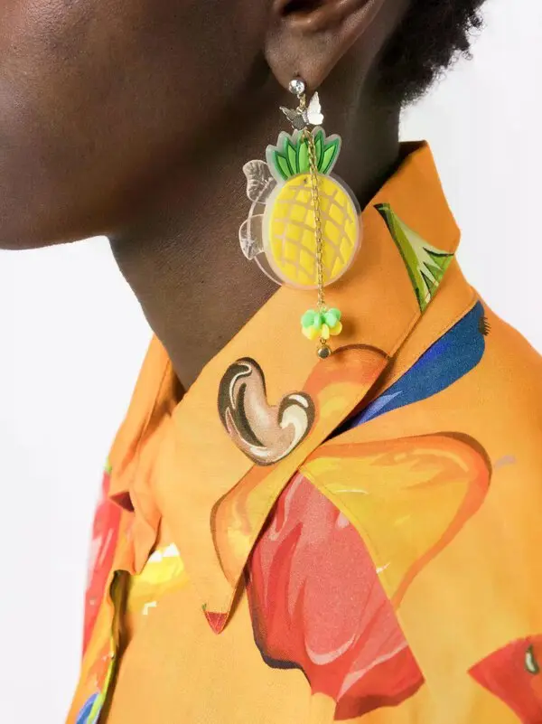 AMIR SLAMA Pineapple Drop Earrings