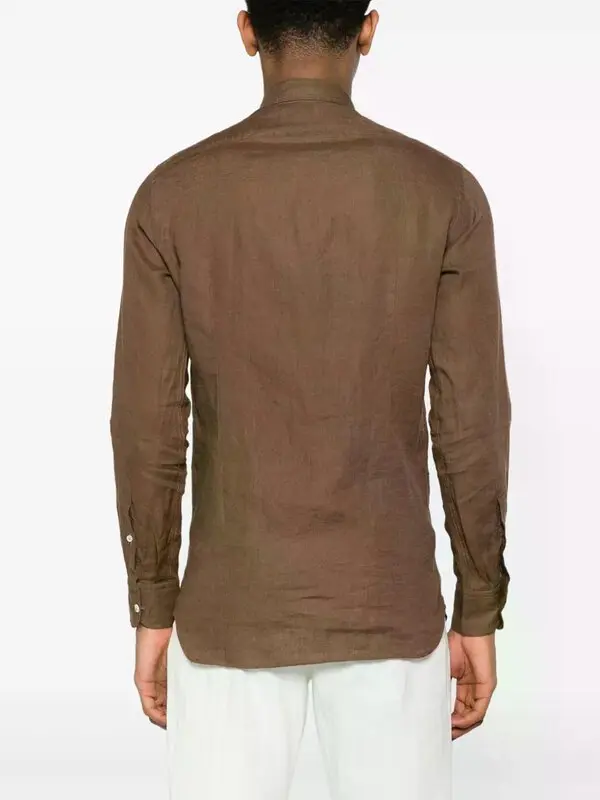 LARDINI Long-sleeve Linen Shirt