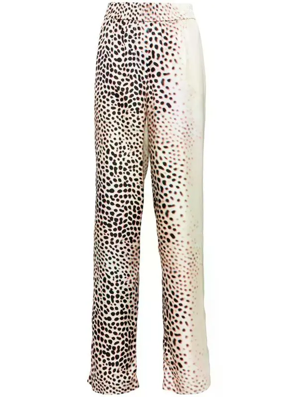 Roberto Cavalli Graphic Print Silk Trousers