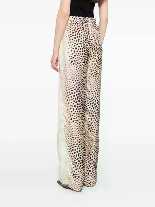 Roberto Cavalli Graphic Print Silk Trousers