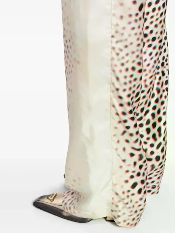 Roberto Cavalli Graphic Print Silk Trousers