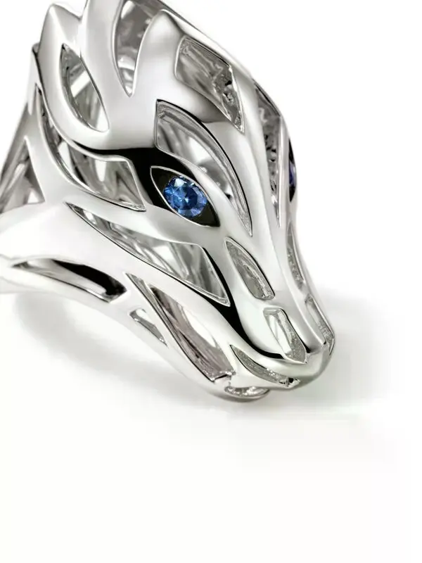 John Hardy Naga Sterling Sapphire Ring