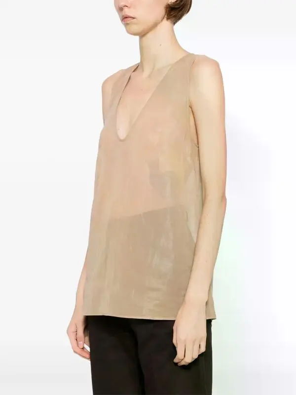 RUOHAN Sleeveless Plunge V-neck Top