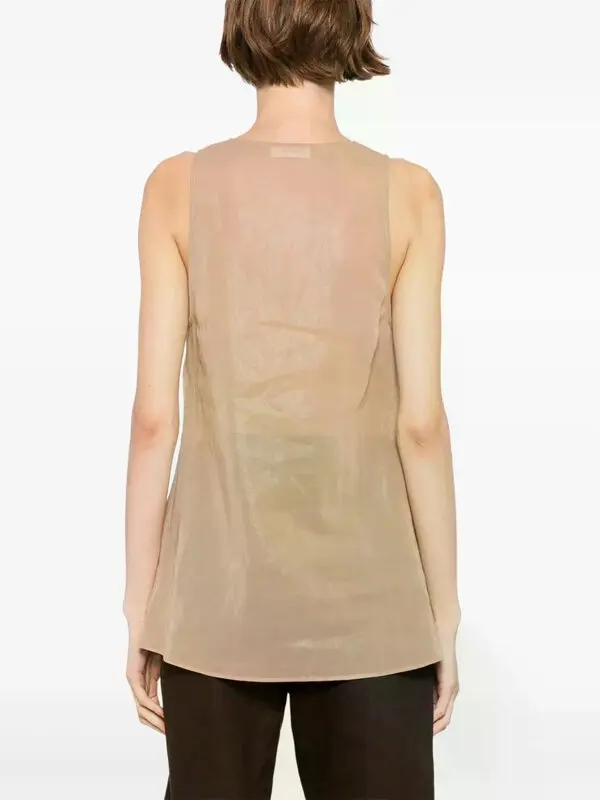 RUOHAN Sleeveless Plunge V-neck Top