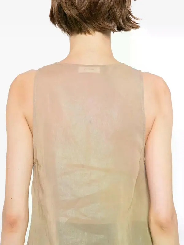 RUOHAN Sleeveless Plunge V-neck Top