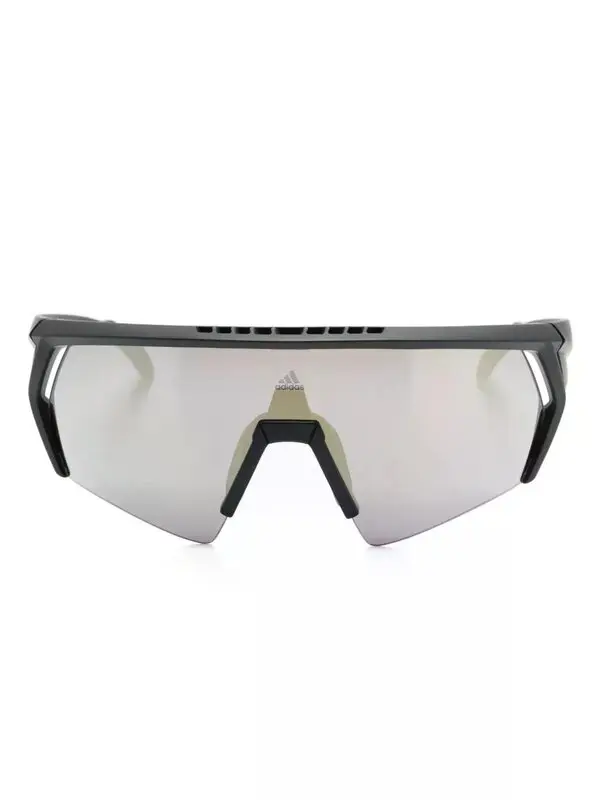Adidas Cmpt Aero Shield-frame Sunglasses - Black