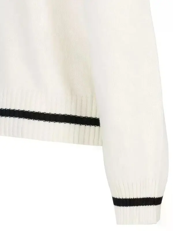 MAISON MARGIELA Logo-knit V-neck Jumper