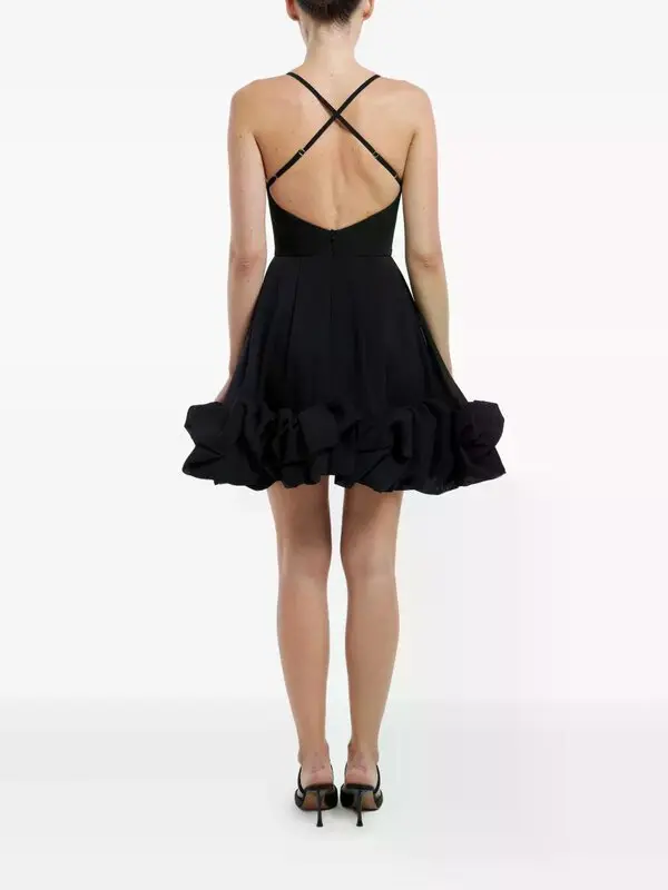 POST MERIDIEM Backless Bustier Mini Dress - Black