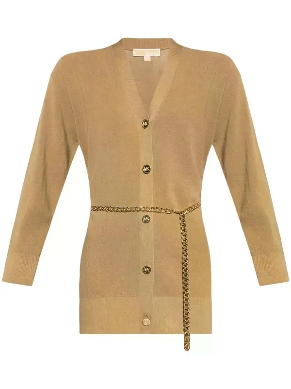 Michael Kors Chain-belted Long Cardigan