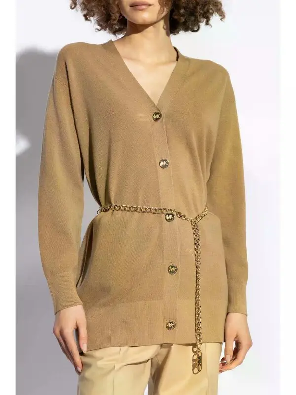 Michael Kors Chain-belted Long Cardigan