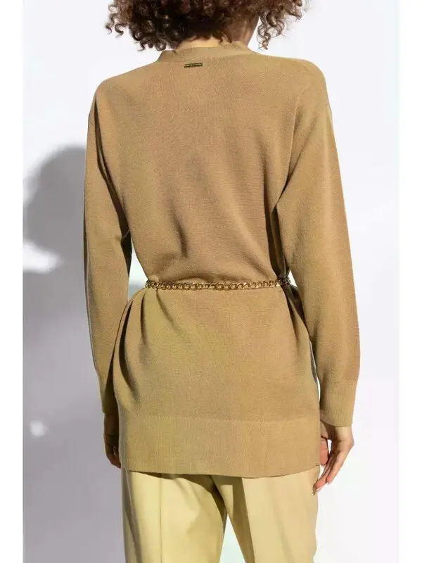 Michael Kors Chain-belted Long Cardigan