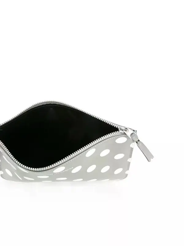 Comme Des Garçons Polka Dot Coin Purse - Grey