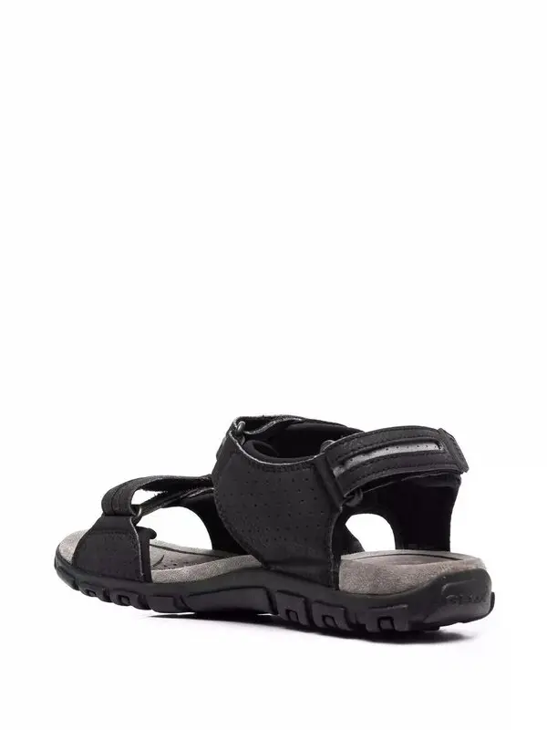 Geox Strada Double-strap Sandals - Black
