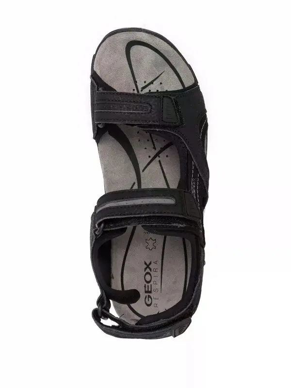 Geox Strada Double-strap Sandals - Black