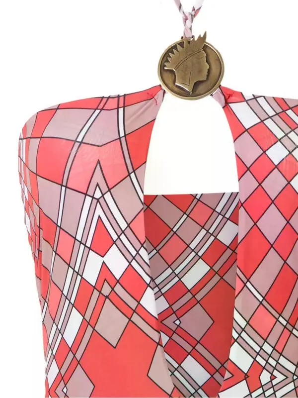 AMIR SLAMA Geometric Print Swimsuit