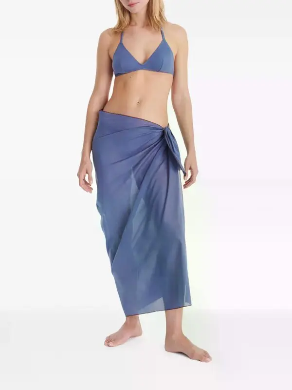 ERES Cabine Logo-embroidered Sarong - Blue