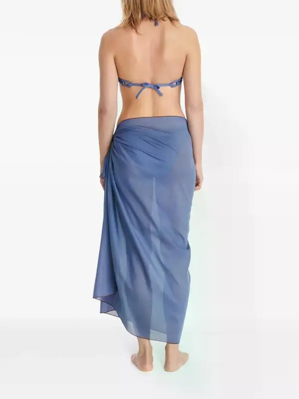 ERES Cabine Logo-embroidered Sarong - Blue