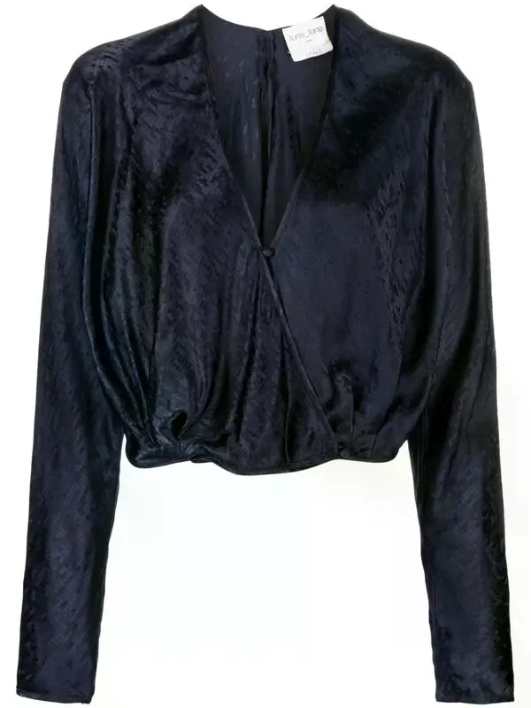 FORTE_FORTE Patterned Jacquard Long-sleeve Blouse