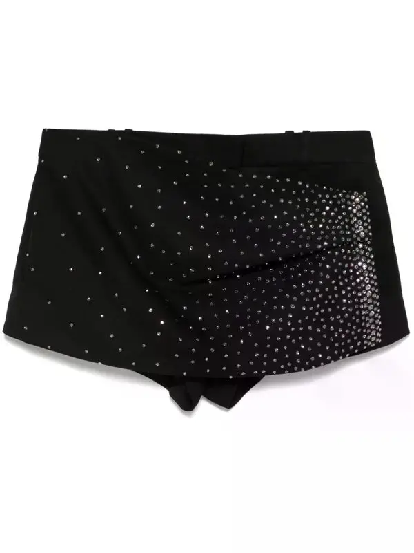 Attico Rhinestone-embellished Shorts