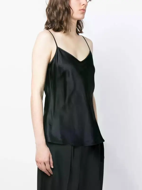 Lorena Antoniazzi V-neck Slip Top - Black
