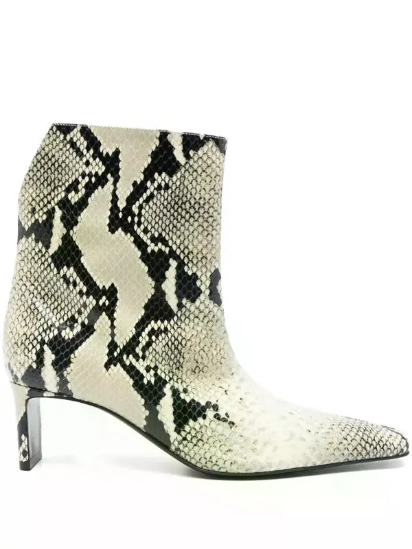 Khaite 55mm Ona Snakeskin Ankle Boots