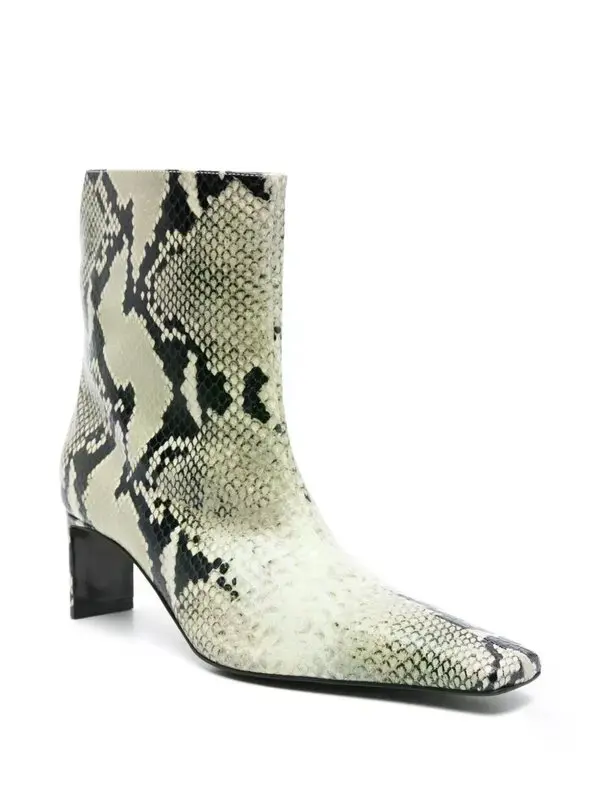 Khaite 55mm Ona Snakeskin Ankle Boots