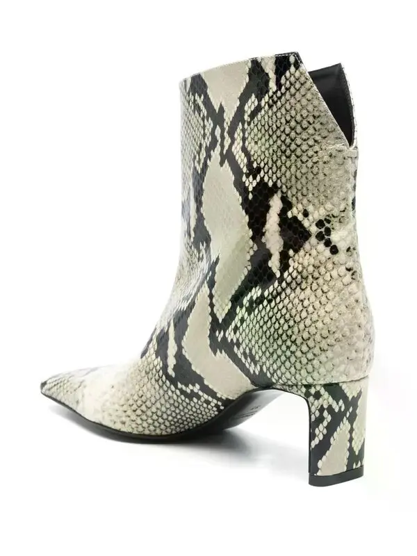 Khaite 55mm Ona Snakeskin Ankle Boots
