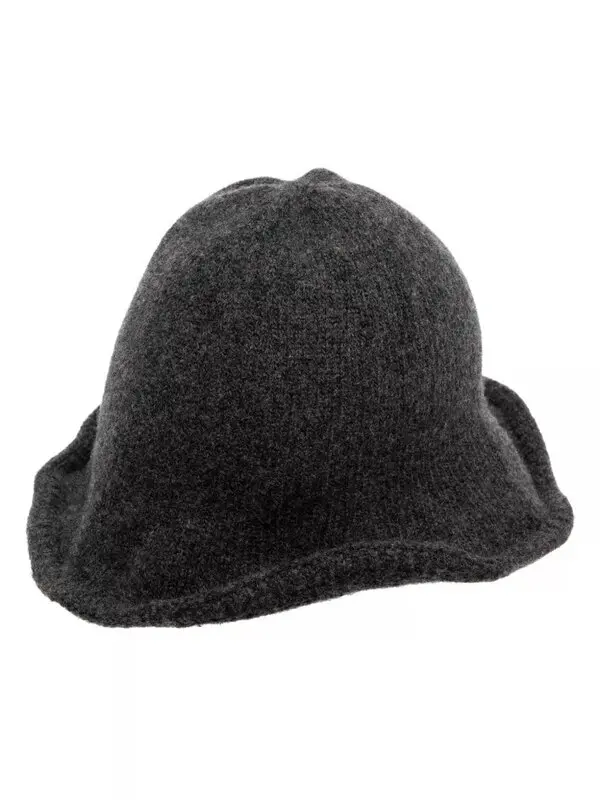 Goen.j Knitted Wool-cashmere Bucket Hat - Grey