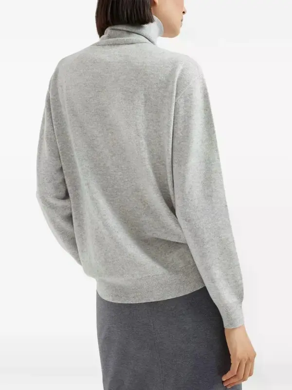 Brunello Cucinelli Roll-neck Cashmere Sweater - Grey