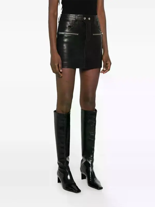 ANINE BING Steel Mini Skirt