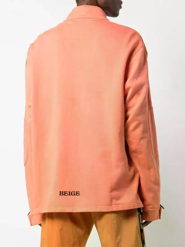 Off-White Contrast Panels Turtle Neck Sweatshirt