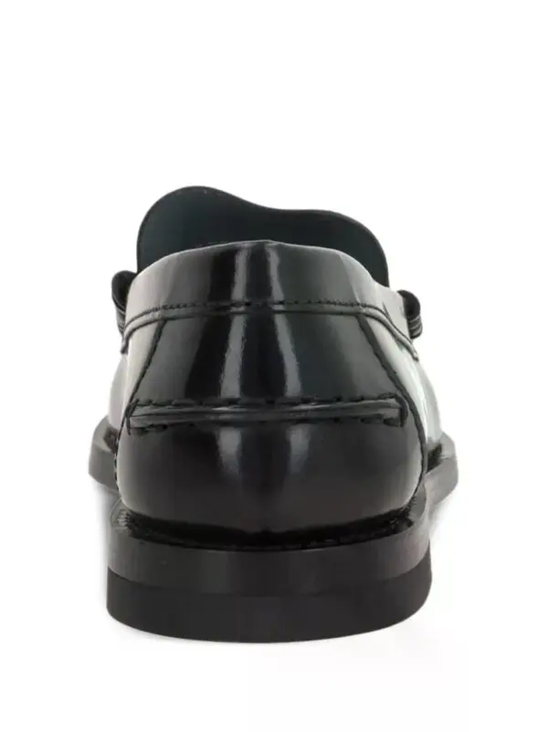 TOD'S Leather Penny Loafers - Black