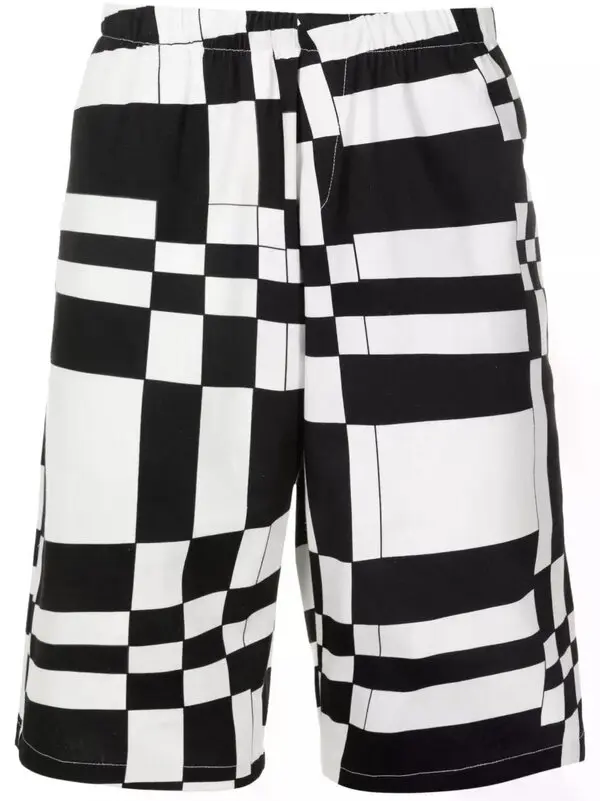 AMIR SLAMA Graphic-print Knee-length Shorts
