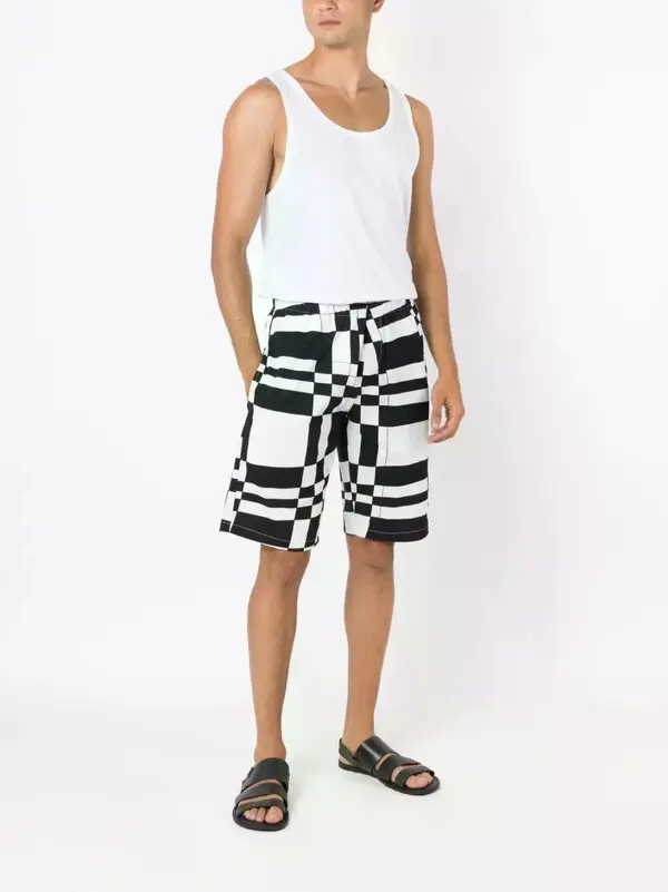 AMIR SLAMA Graphic-print Knee-length Shorts