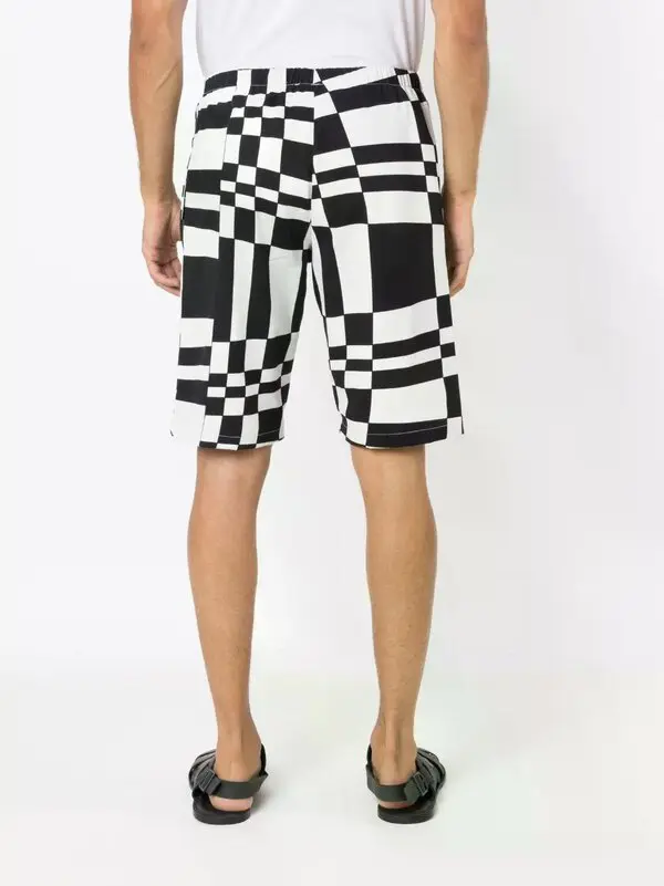 AMIR SLAMA Graphic-print Knee-length Shorts