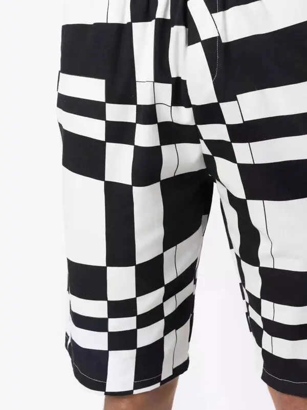 AMIR SLAMA Graphic-print Knee-length Shorts