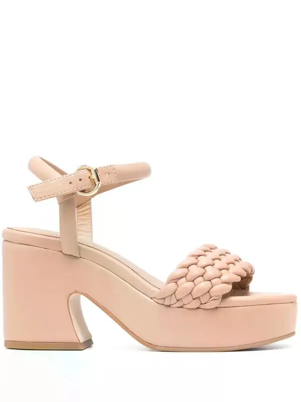 Ash Oak 90mm Braided Leather Platform Sandals