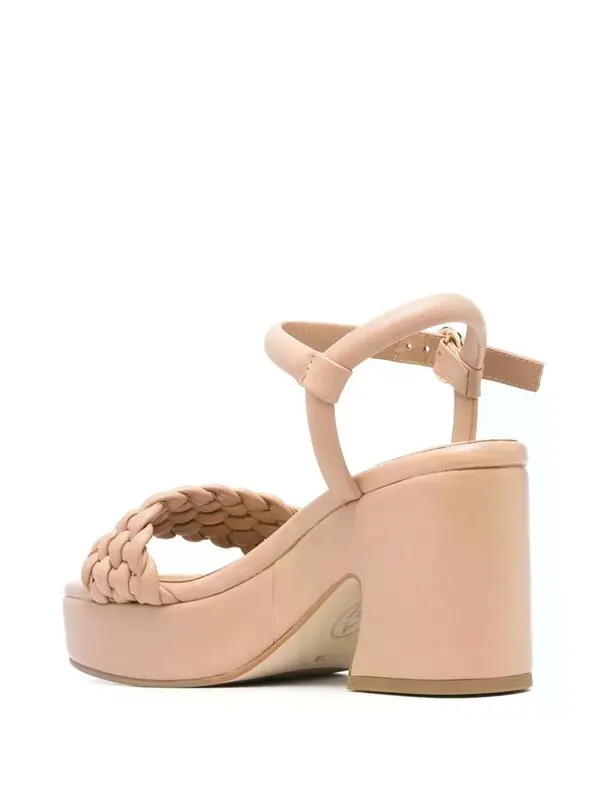 Ash Oak 90mm Braided Leather Platform Sandals