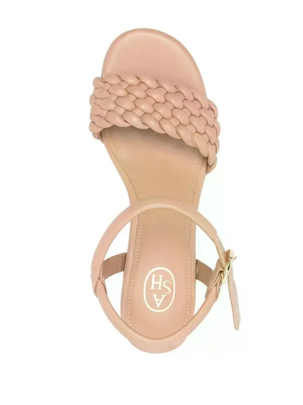 Ash Oak 90mm Braided Leather Platform Sandals